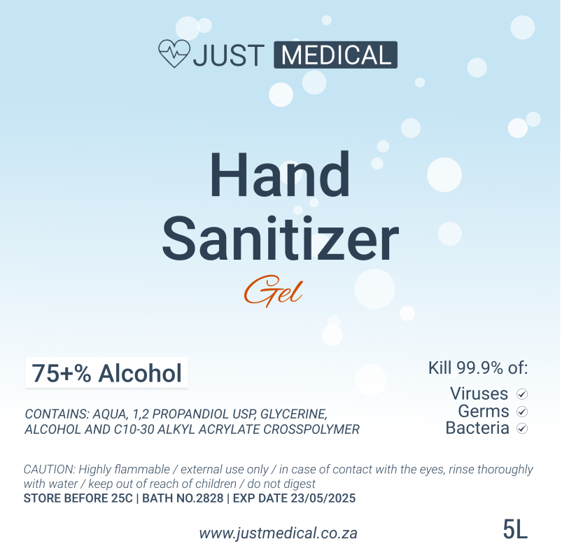 5L Gel Hand Sanitizer | 75% Alcohol (Clear, Waterless & Quick Dry / No ...